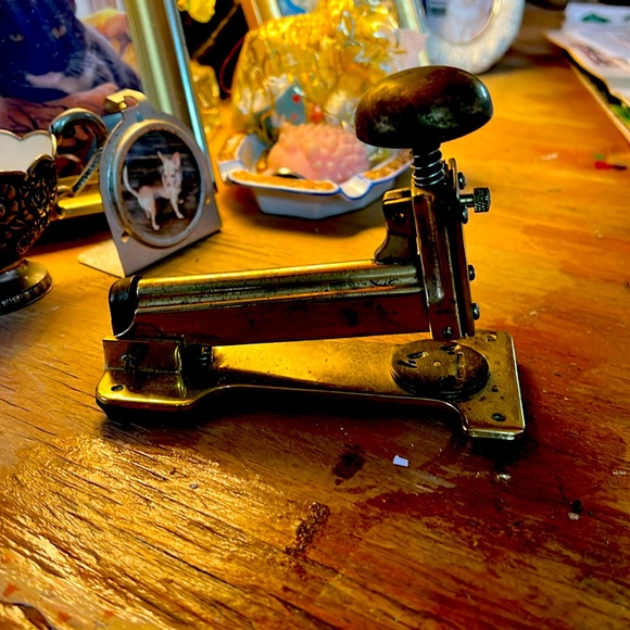 Office | Solid Brass Vintage Stapler | Poshmark